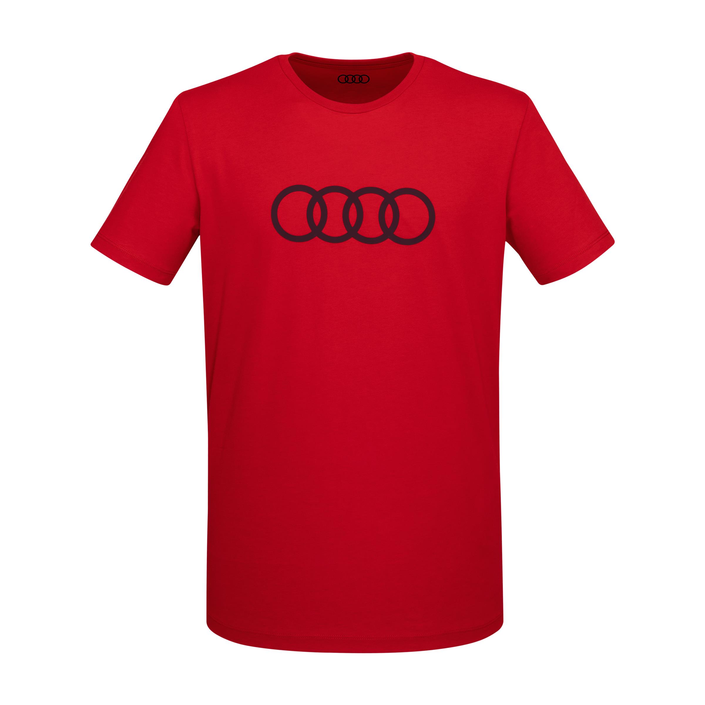 Audi T-shirt rings, men, red | Shirts | Men | Clothing | Categories ...